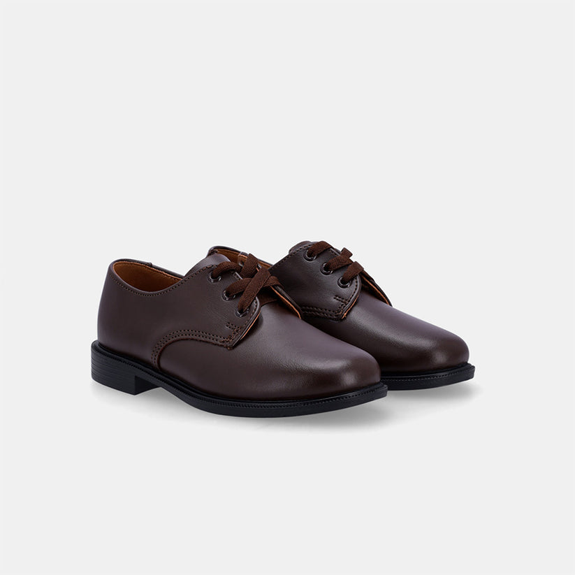 Hank Younger Kids Lace Up School Shoe - Brown – Bata Official Website
